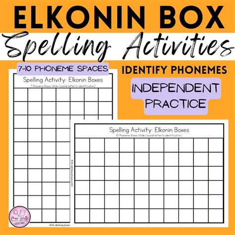 Elkonin Sound Box Worksheets For Sound Mapping And Phoneme Grapheme