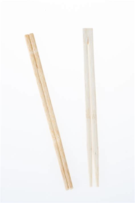 Premium Photo Pair Of Chinese Chopsticks Wooden Isolated On White
