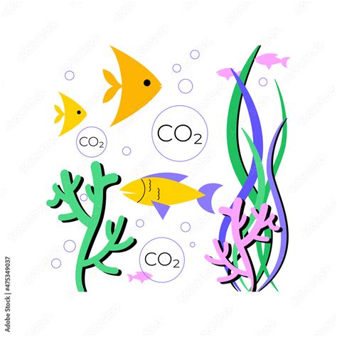 Ocean Acidification Abstract Concept Vector Illustration Environmental