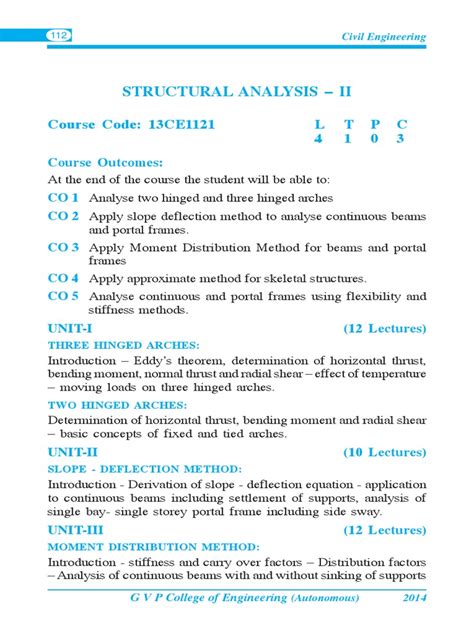 Structural Anlysis Ii Pdf Beam Structure Bending