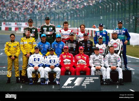 And End Of Season Group Drivers Photograph From Back Row L To R