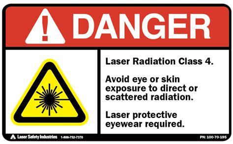 Class 4 Laser Safety Signs And Labels