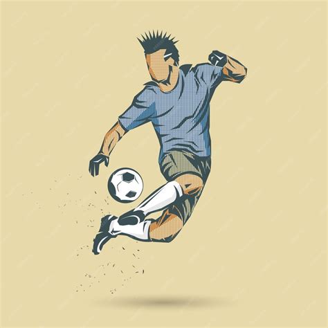 Premium Vector Soccer Player Pop Art