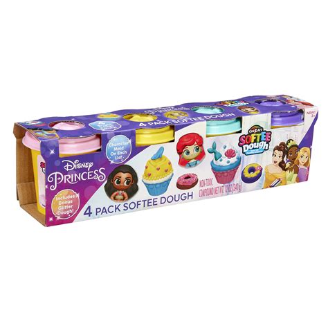 Disney Princess Scented Glitter Softee Dough 3 Oz 4 Count