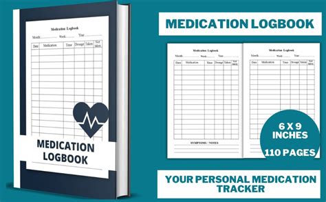 Everyday Medication Tracker Logbook A Personal Drug Intake Notebook