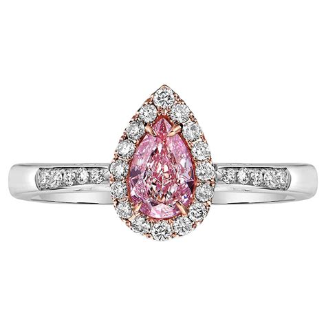 0 50ct Pink Pear Shape Ring For Sale At 1stdibs