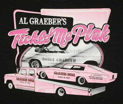 Al Graeber Tickle Me Pink Funny Car T Shirt Large Black Original
