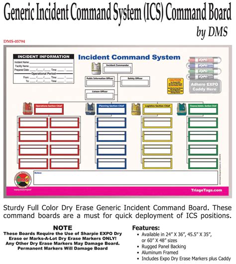 Hics 2014 Command Board Deluxe Toolkit 76 Position Live Action Safety