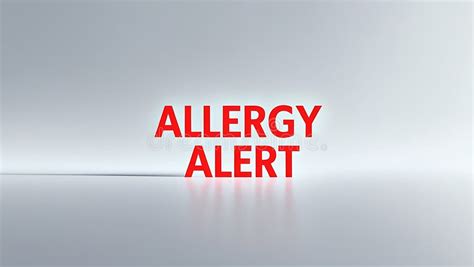 Attention Everyone Noticeable Allergy Alert For Food Safety Stock
