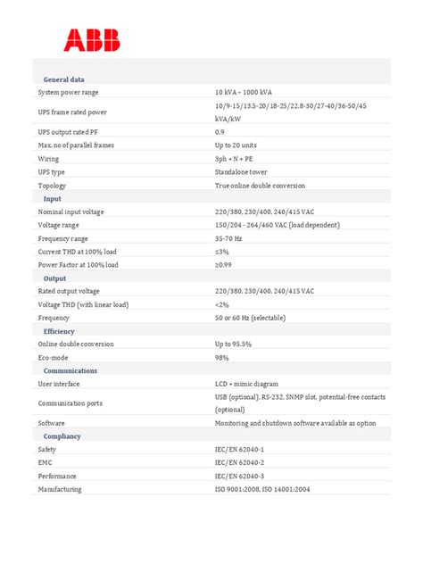 General Data Ups Systems Pdf