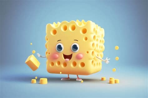 Premium Photo Cute Macaroni And Cheese Cartoon Character