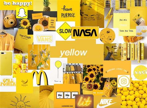 100 Yellow Aesthetic Collage Wallpapers