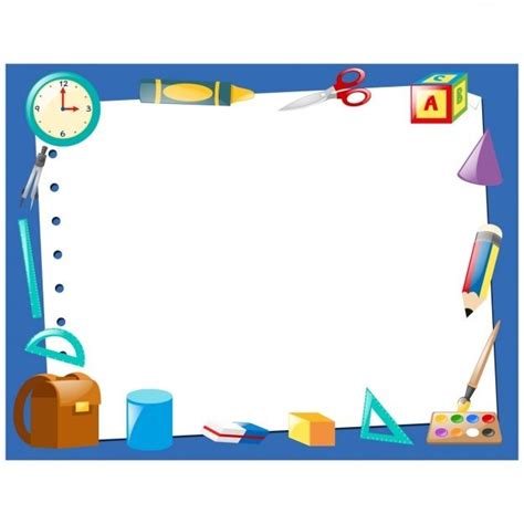 学校のツールのフレーム設計 無料ベクトル素材 School Tool School Picture Frames School Frame