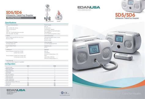 Sd5 Ultrasonic Tabletop Doppler Edan Usa