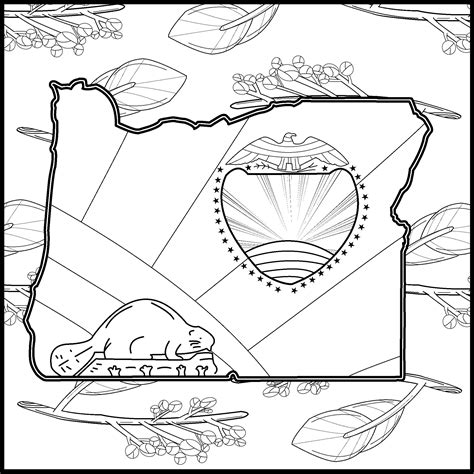 Oregon Map Coloring Page Coloring Pages