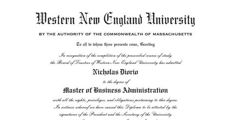 Just Received My Master Of Business Administration From Western New England University