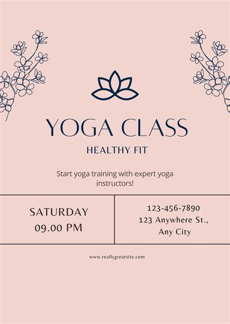 Free Customizable And Printable Yoga Flyer Templates Canva