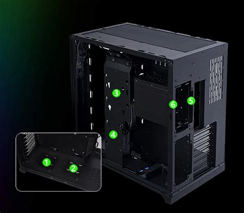 Lian Li Pc O11 Dynamic Razer Edition Mid Tower Gaming Cabinet