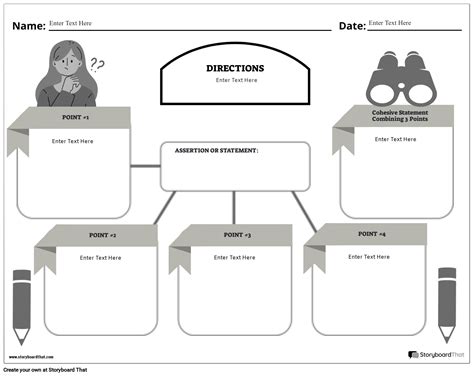 Thesis Statement Worksheet With Different Elements
