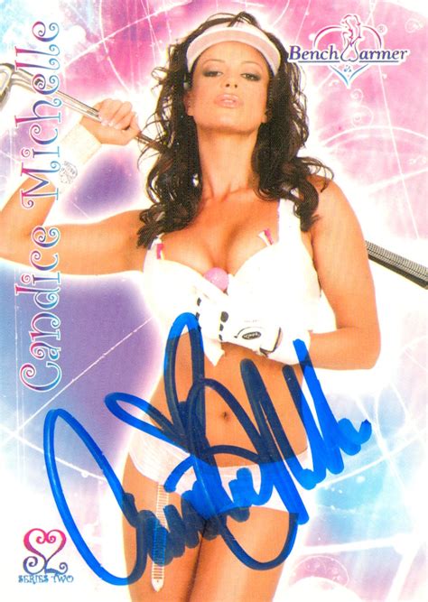 Candice Michelle Signed 2006 Benchwarmers Trading Card Signed By