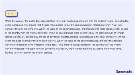Solveda Decrease In The Value Of The Dollar Relative To Foreign