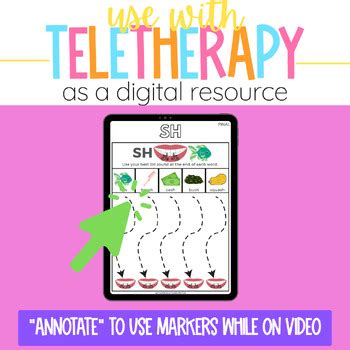 Diagraph Sh Ch Th Initial Final Positions Articulation Speech Bundle Pages