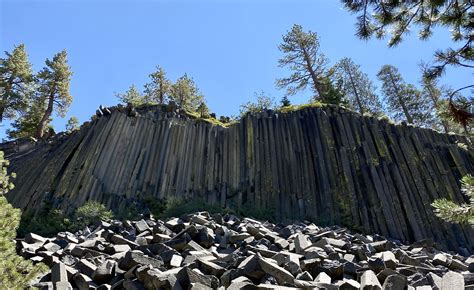 The Columnar Basalt Columns Of Devils Postpile National Monument Formed