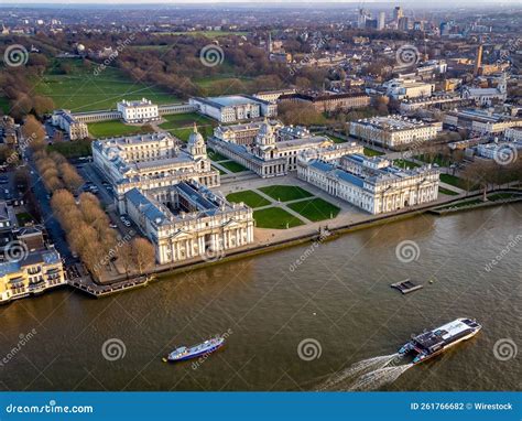 Aerial View Of The Old Royal Naval College Of The Maritime Greenwich