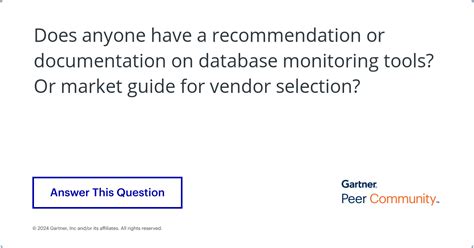 Does Anyone Have A Recommendation Or Documentation On Database Monitoring Tools Or Market Guide