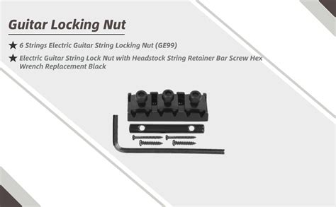Guitar Locking Nut 6 Strings Electric Guitar String Locking Nut 42mm