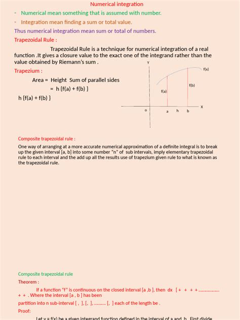 Numerical Integration Pdf