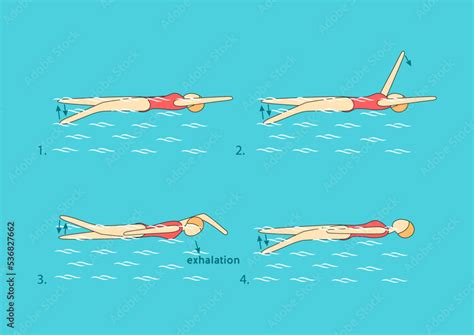 Backstroke With One Arm Extended Forward And The Upper Arm Close To The Ear Raise The Other