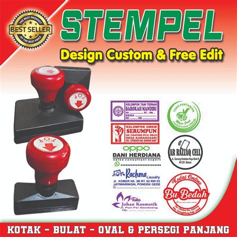 Jual Stempel Otomatis Design Custom Shopee Indonesia