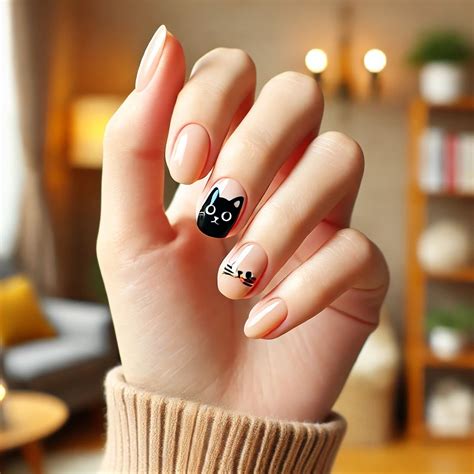 10 Purrfect Black Cat Nail Designs For Cat Lovers Everywhere Moms Collab