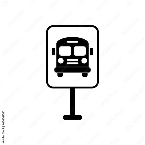 Bus Stop Icon School Bus Symbol Stock Vector Adobe Stock