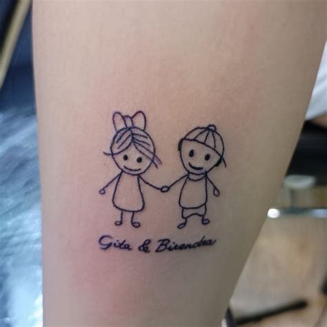 Sister Stick Figure Tattoo