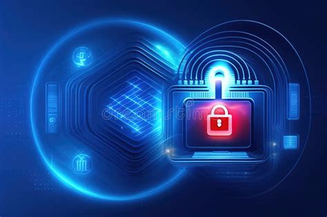 Generative Ai Cybersecurity Concept Cloud And Information Stock