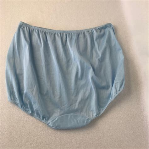 Vintage Sears Vip Very Impressive Panty Blue Nylon Briefs Granny Panties Size 10 4644378641