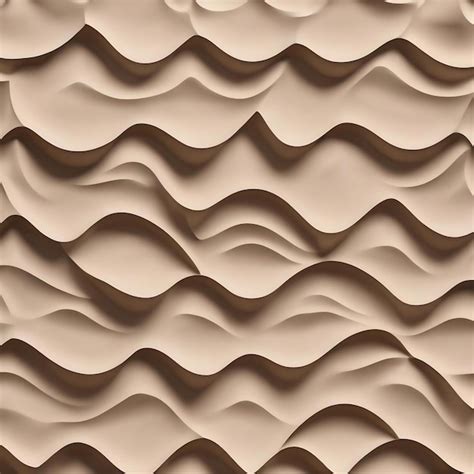 Seamless Texture Of Abstract Circle Wave Tiles In Warm Beige And White
