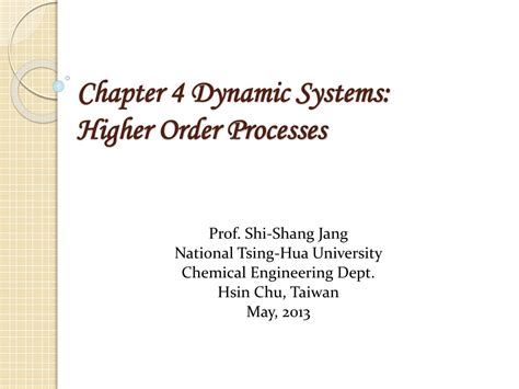 ppt introduction to dynamic systems order processes and response