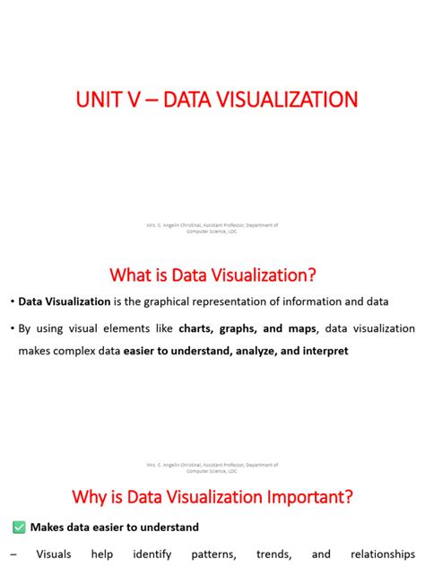 Unit V Data Visualization Pdf Descriptive Statistics