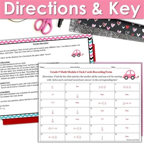 Nys Grade 5 Math Module 4 Task Cards Worksheets Practice Review
