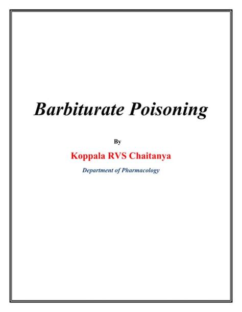 Barbiturate Poisoningpdf