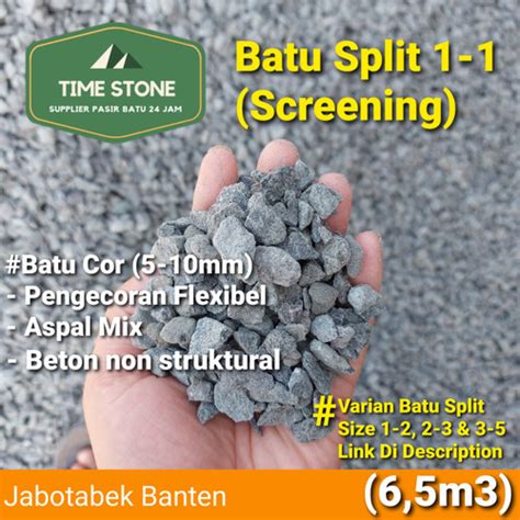 Jual Batu Split Cor 1 1 Screening Kecil Kab Tangerang Time Stone Tokopedia
