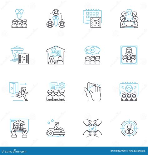 Alliance Partners Line Icons Collection Collaboration Partnership Cooperation Trust Loyalty