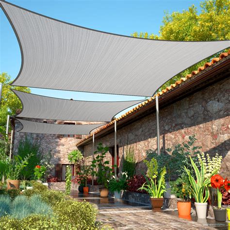 Shademart 16 X 20 Grey Sun Shade Sail Rectangle Canopy Fabric Cloth