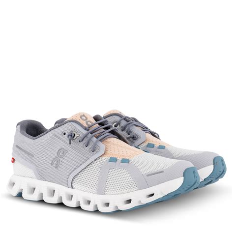 On Womens Cloud Low Top Running Sneakers Glacier White At Marvin