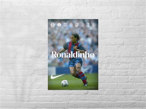 Ronaldinho Poster Classic Football Prints Series 1 Etsy