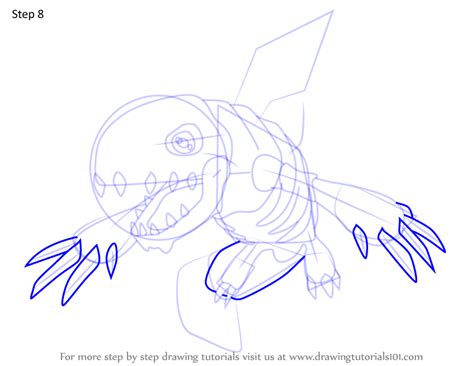 How To Draw Coelamon From Digimon Digimon Step By Step