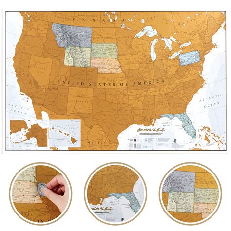Maps International Scratch Off Map Of The Us Usa Wall Map Scratch